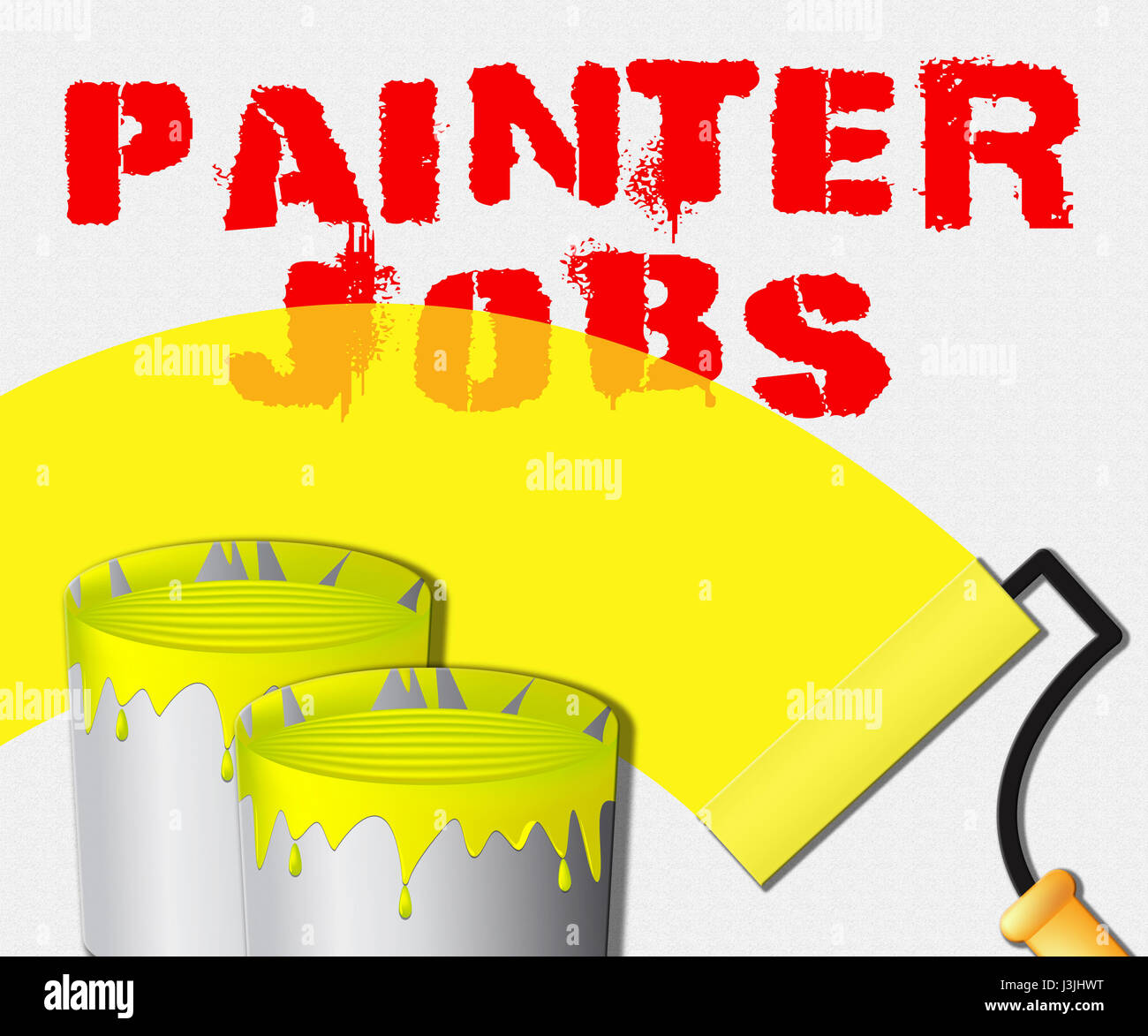 Painter Jobs Paint Displays Painting Work 3d Illustration Stock Photo ...