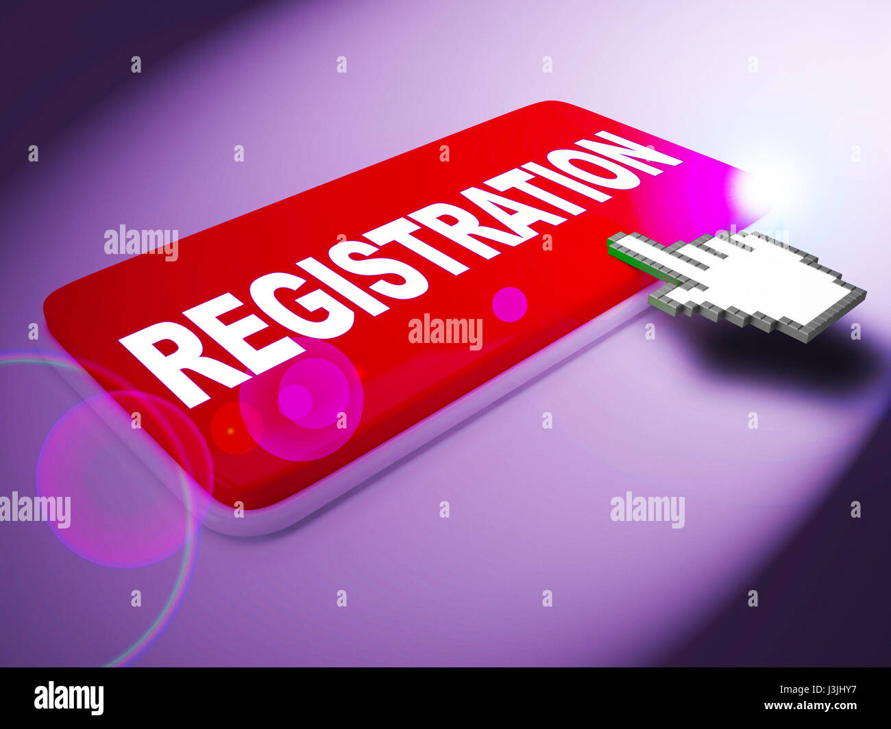 Registration Key Meaning Membership Admission 3d Rendering Stock Photo ...