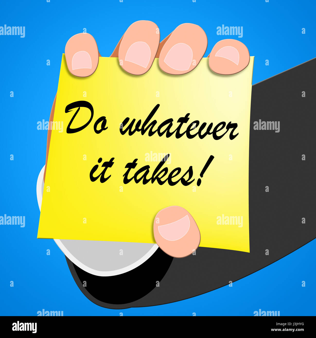Do Whatever It Takes Showing Determination 3d Illustration Stock Photo ...