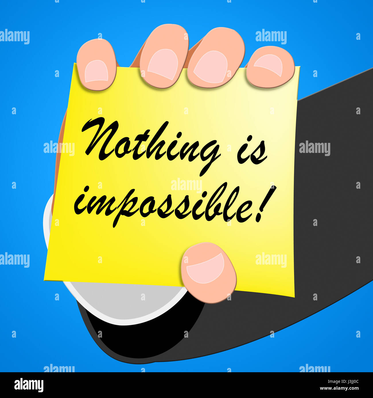 Nothing Is Impossible Message Note Paper 3d Illustration Stock Photo ...