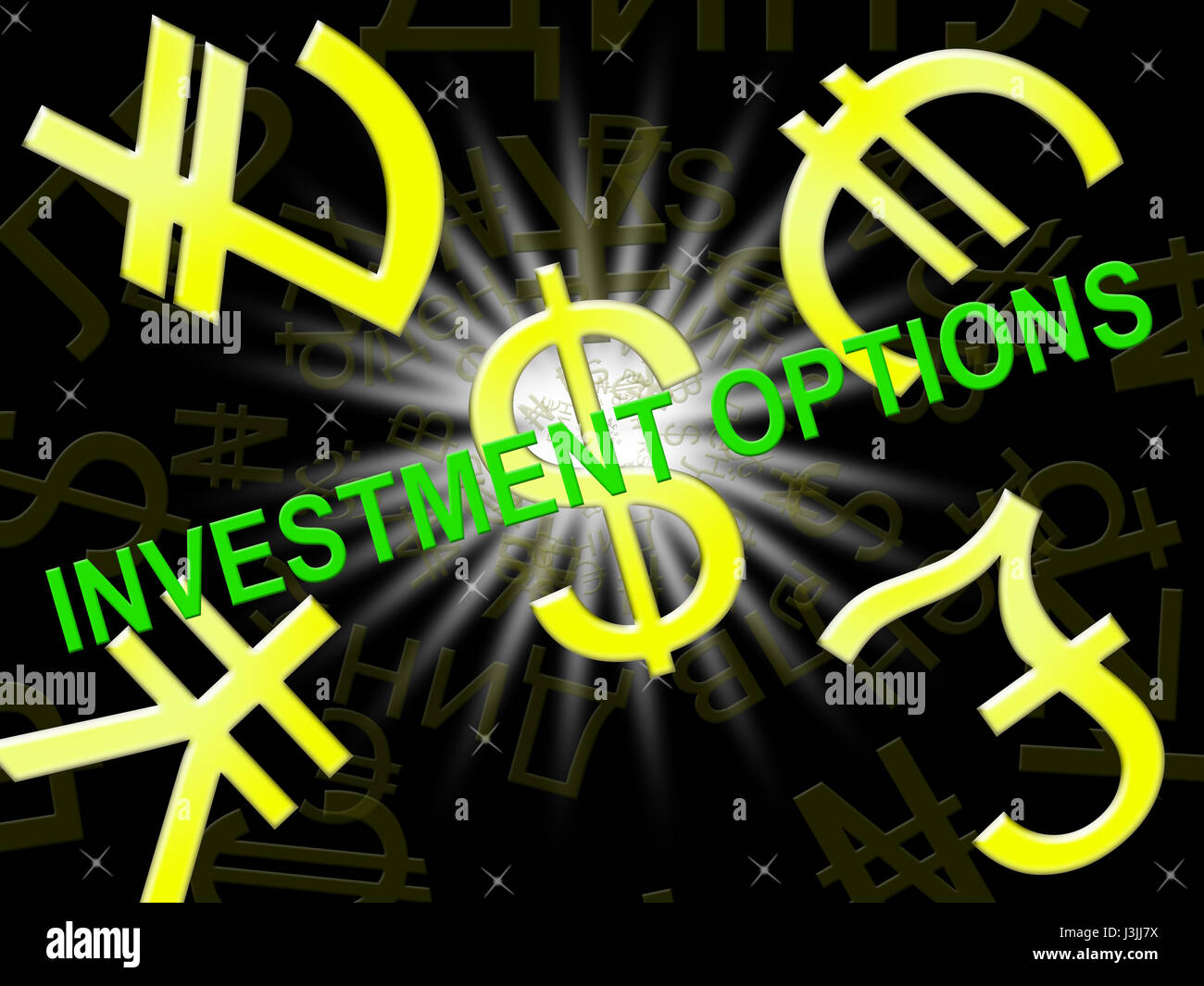 Investment Options Symbols Meaning Savings Choices 3d Illustration ...