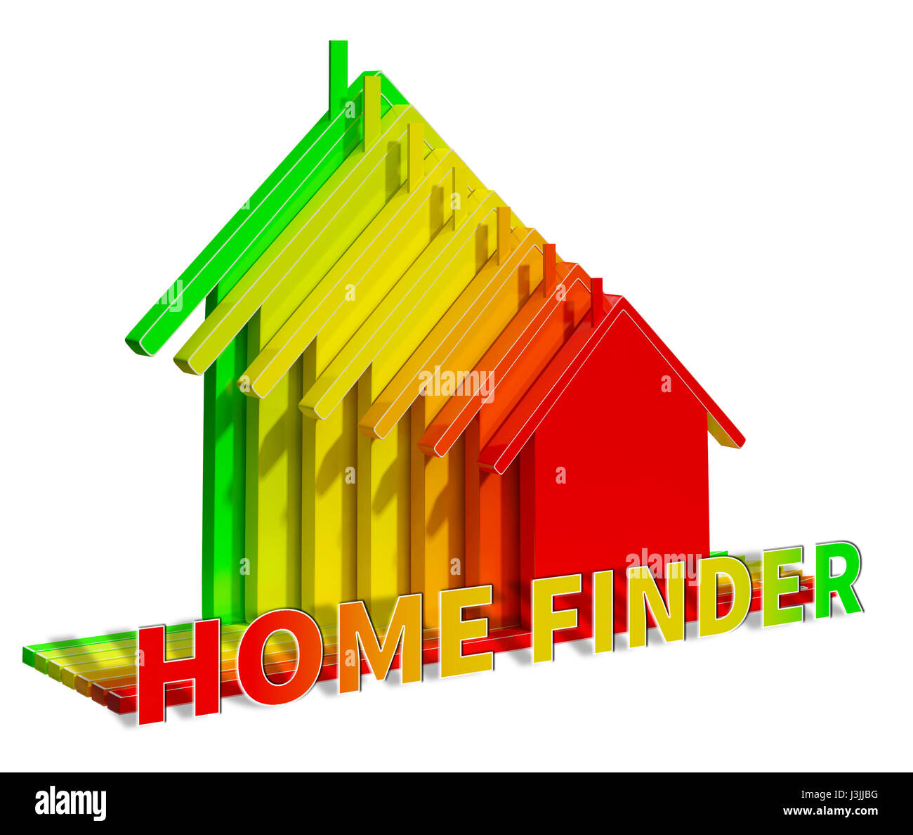 Finding housing illustration Cut Out Stock Images & Pictures - Alamy