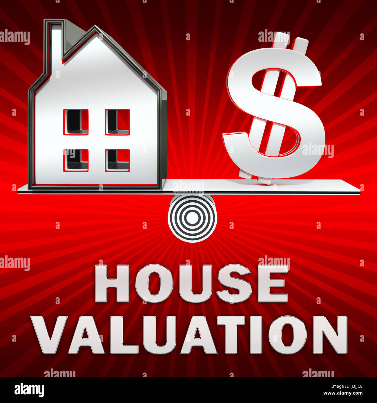 House Valuation Dollar Sign Displays Current Price 3d Illustration ...
