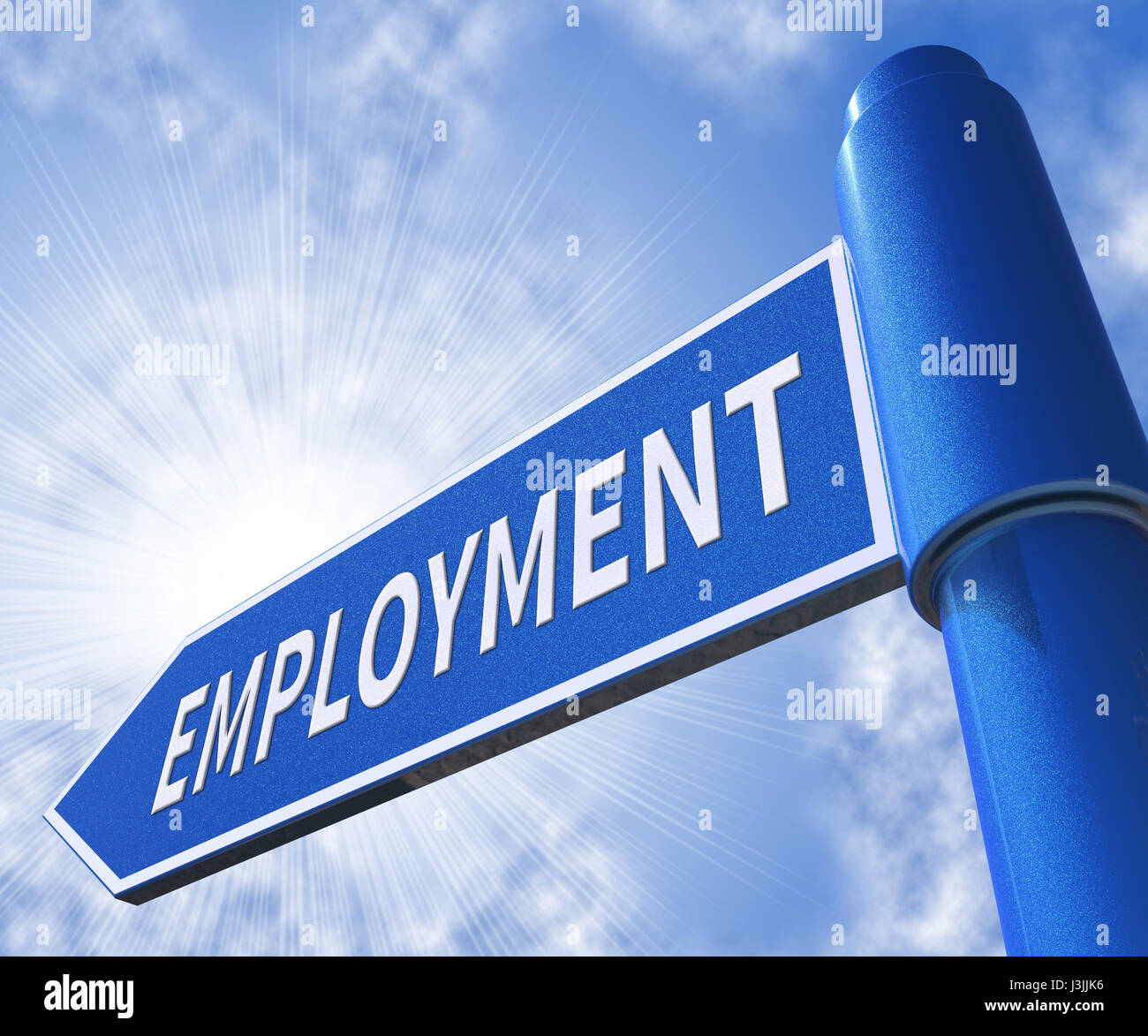 Employment Road Sign Means New Career 3d Illustration Stock Photo - Alamy