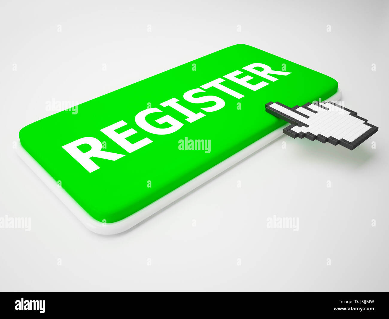 Register Key Representing Membership Admission 3d Rendering Stock Photo ...