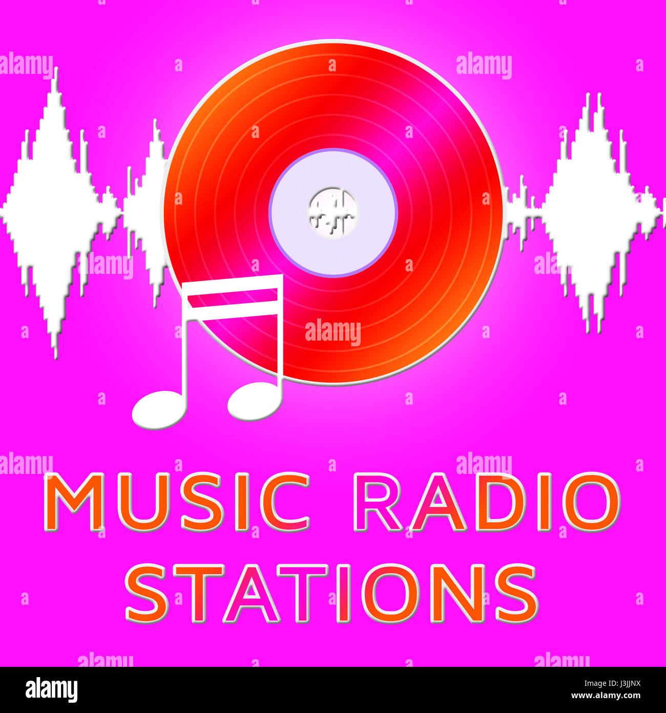 Music Radio Stations Dvd Shows Song Broadcasting 3d Illustration Stock ...