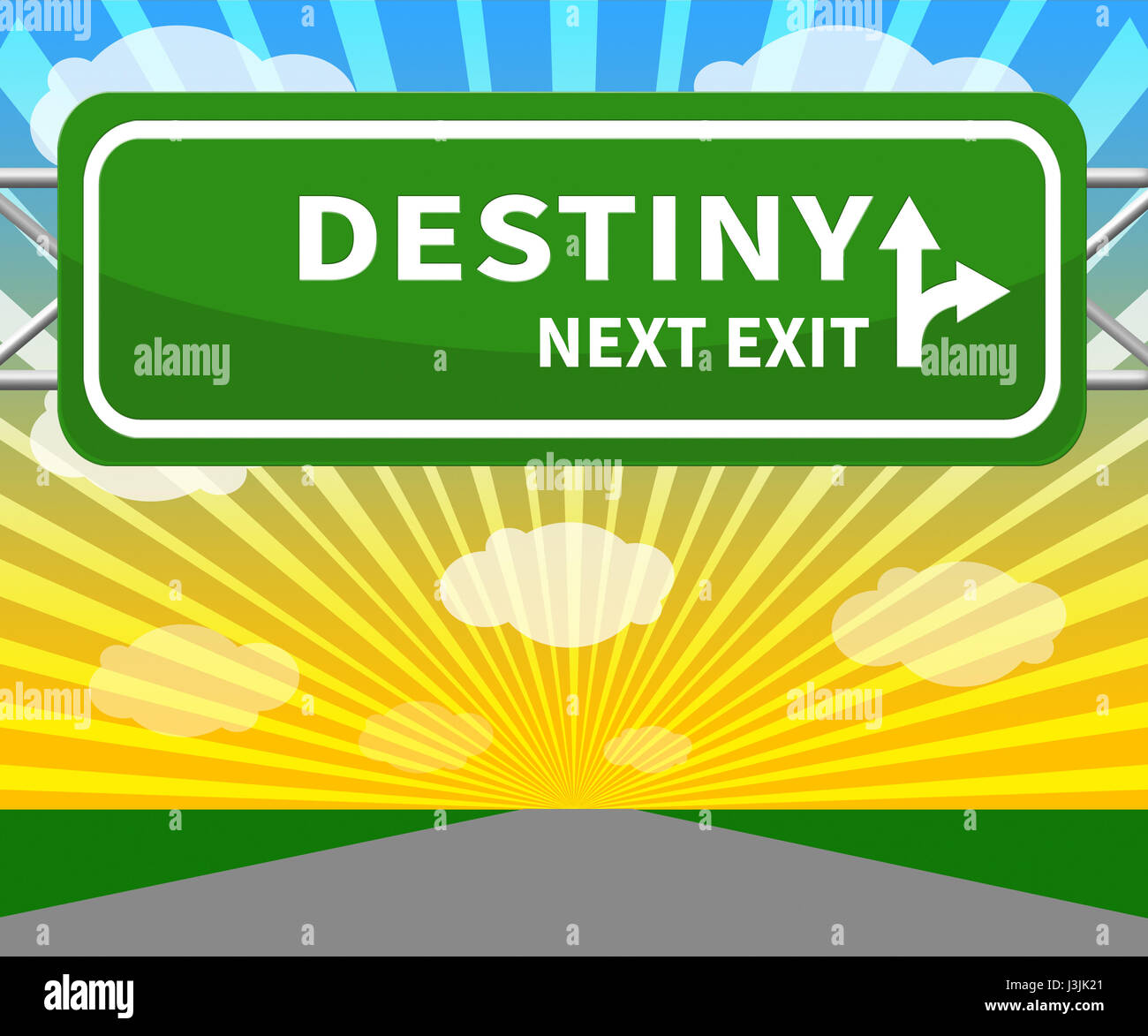 Destiny Sign Represents Progress And Future 3d Illustration Stock Photo ...