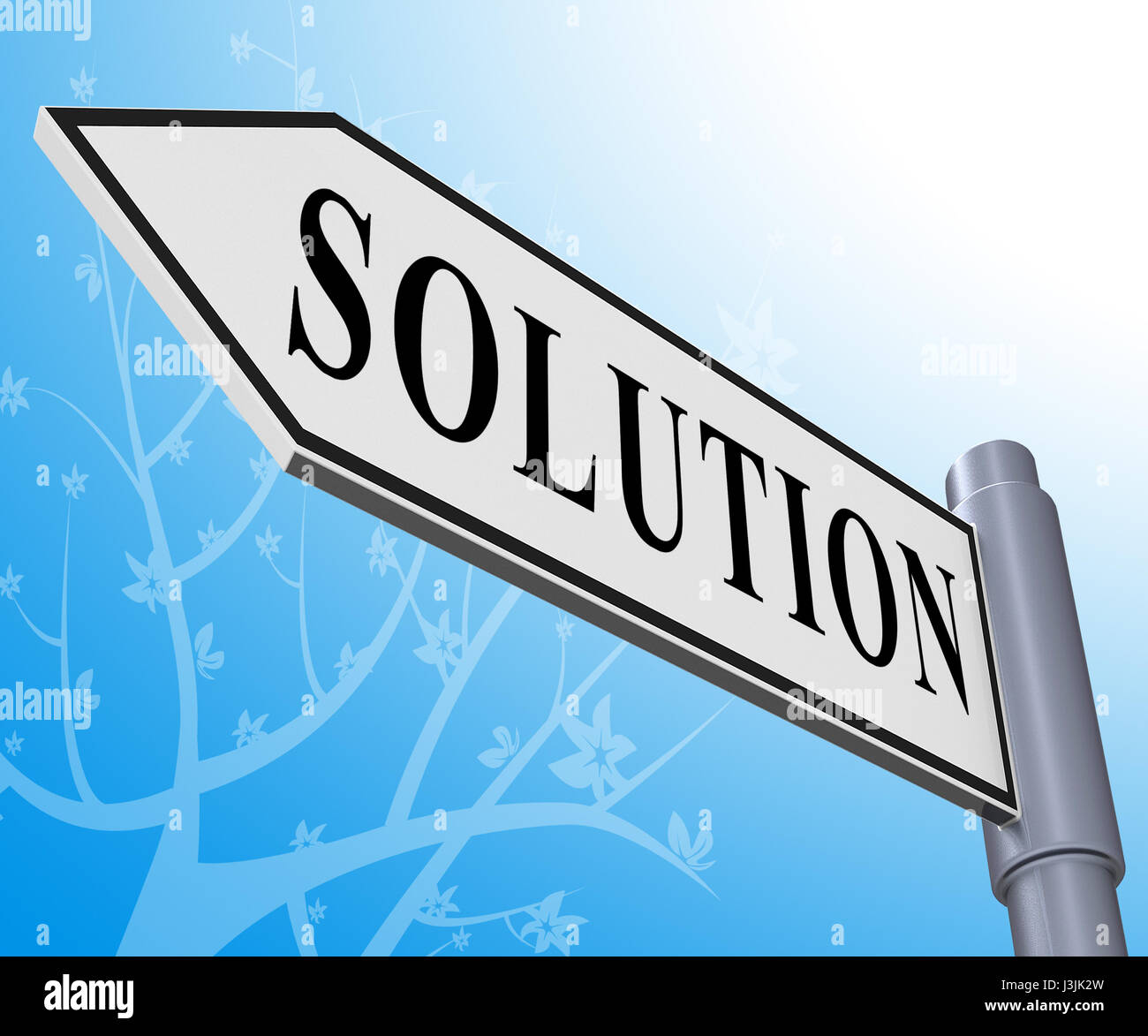Solution Road Sign Meaning Solving Successful 3d Illustration Stock ...