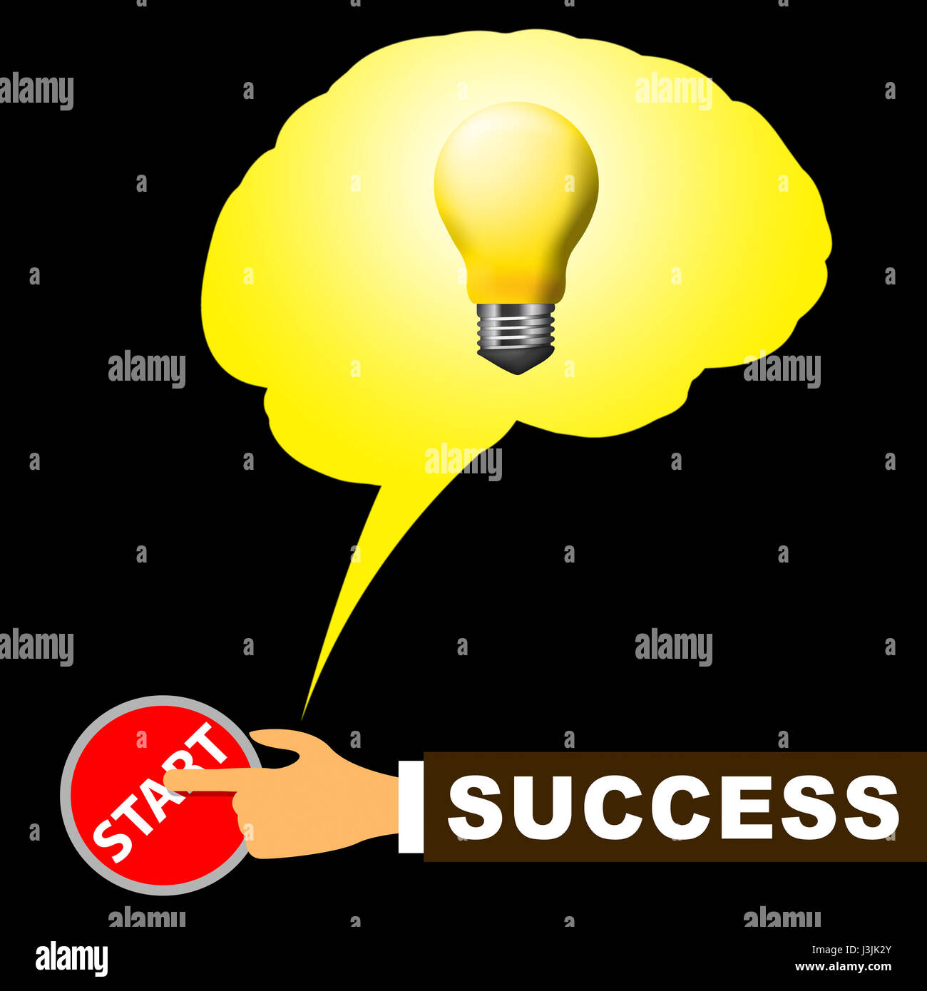 Success Light Meaning Successful Progress 3d Illustration Stock Photo ...