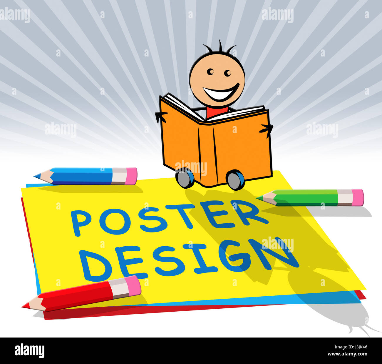 Poster Design Paper Displays Creative Billboard 3d Illustration Stock ...