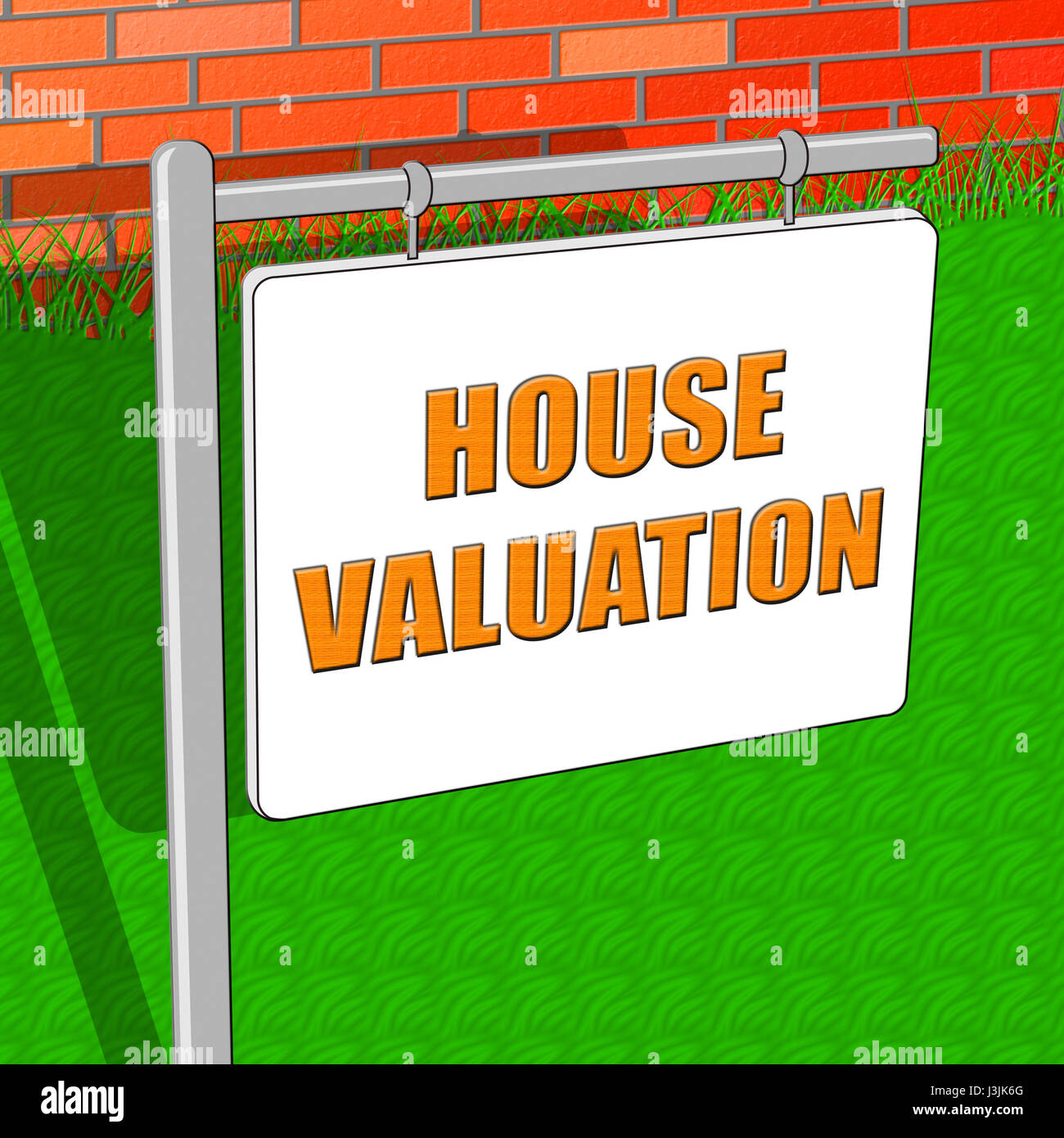 Property Valuation Indicating House Prices 3d Illustration Stock Photo ...