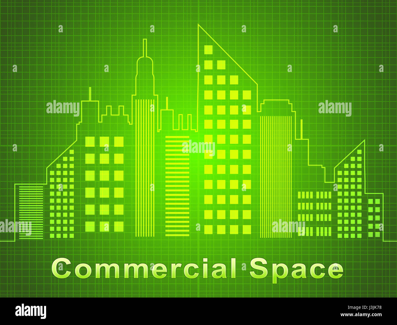 Commercial Space Skyscrapers Represents Real Estate Offices 3d ...