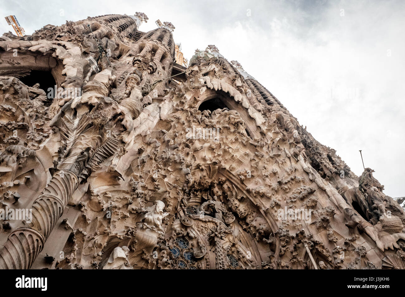 The Nativity Facade of La Sagrada Familia, Barcelona Spain Stock Photo ...