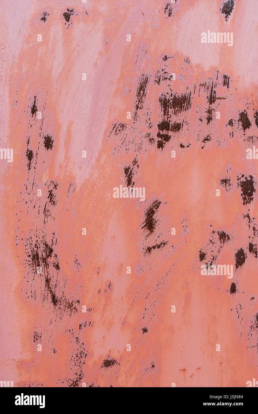 Detail of the old painted metal surface with clear surface structure ...