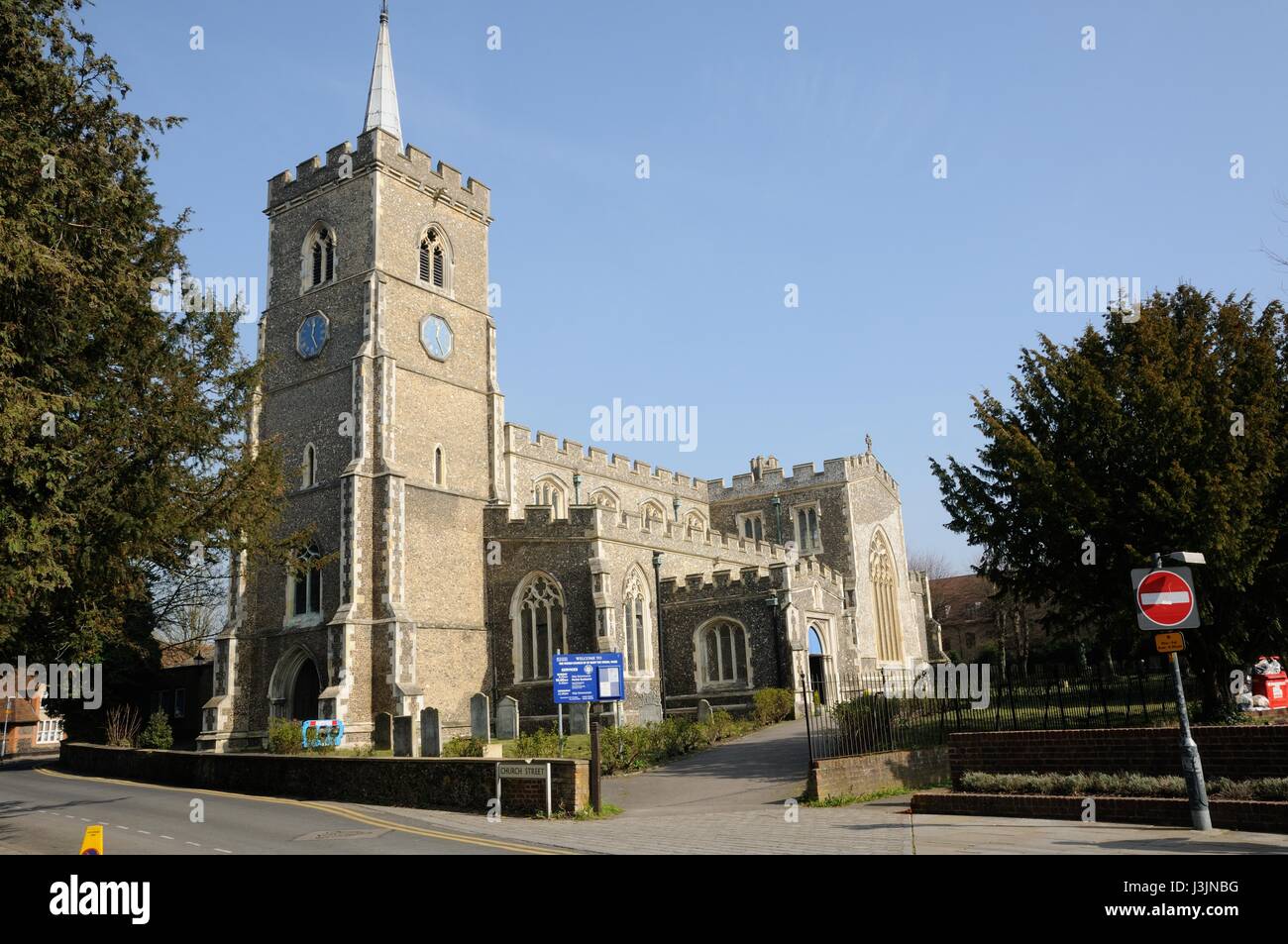 St Mary the Virgin Church, Ware, Hertfordshire, lies in the centre of ...