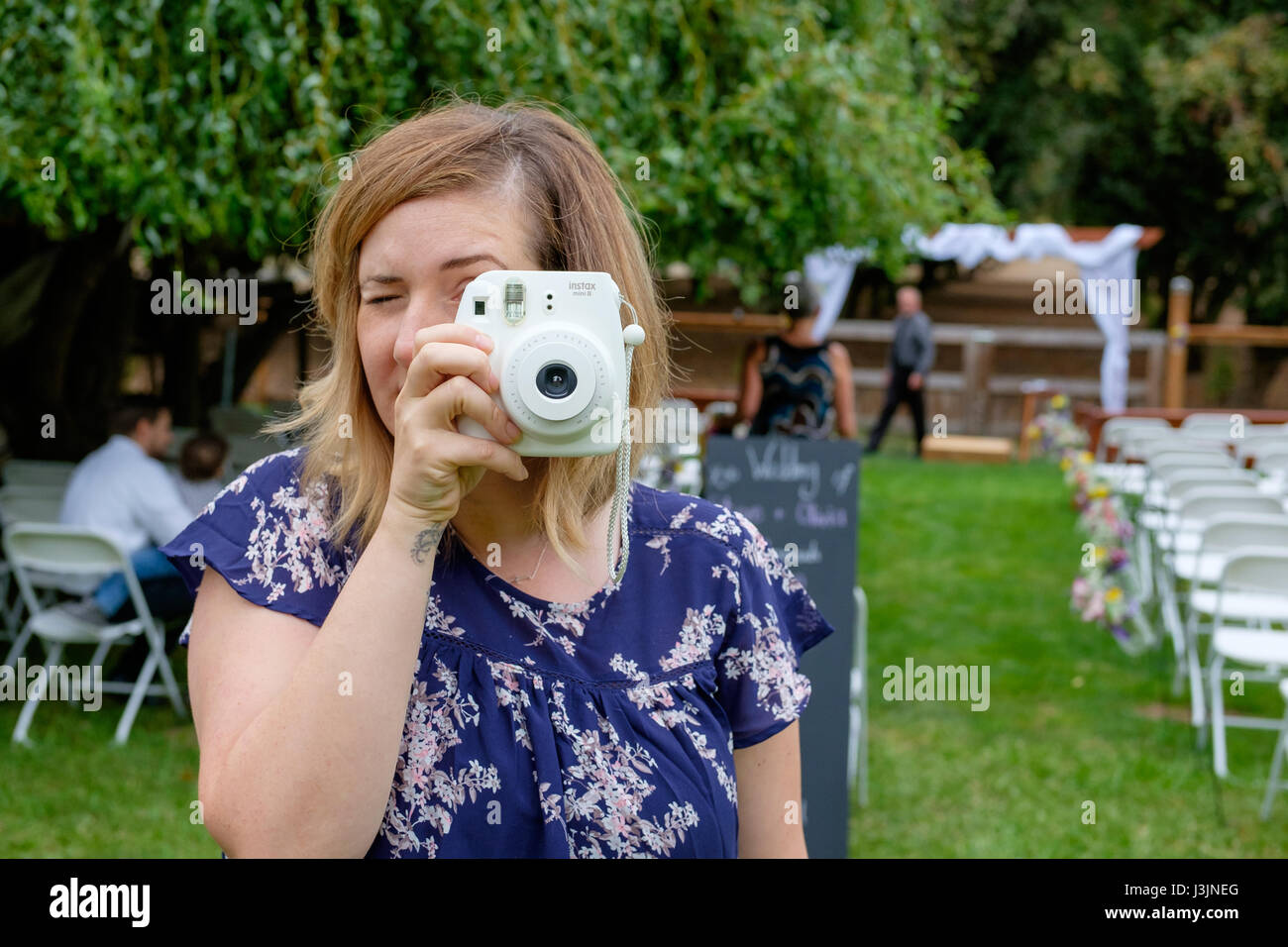 Fujifilm Instax Wedding Photographer Stock Photo - Alamy