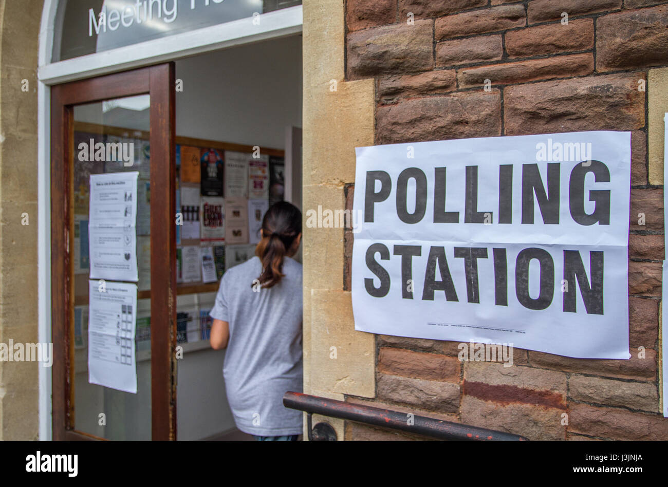 General election polling poll station sign Stock Photo - Alamy