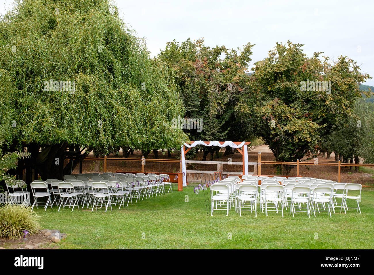 Wedding Venue Chairs and Ceremony Seating Stock Photo - Alamy