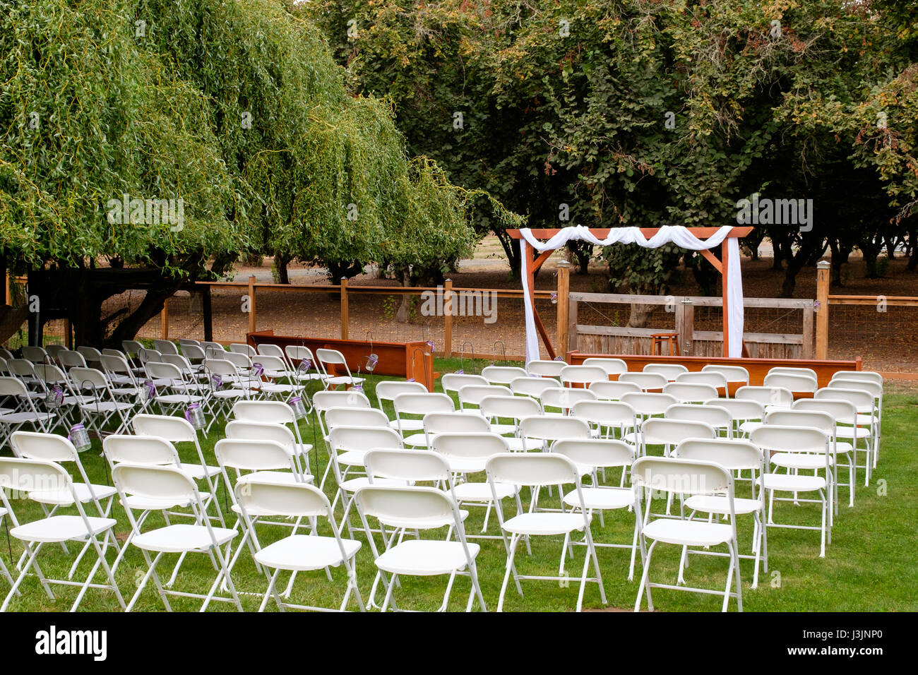 Wedding Venue Chairs and Ceremony Seating Stock Photo - Alamy