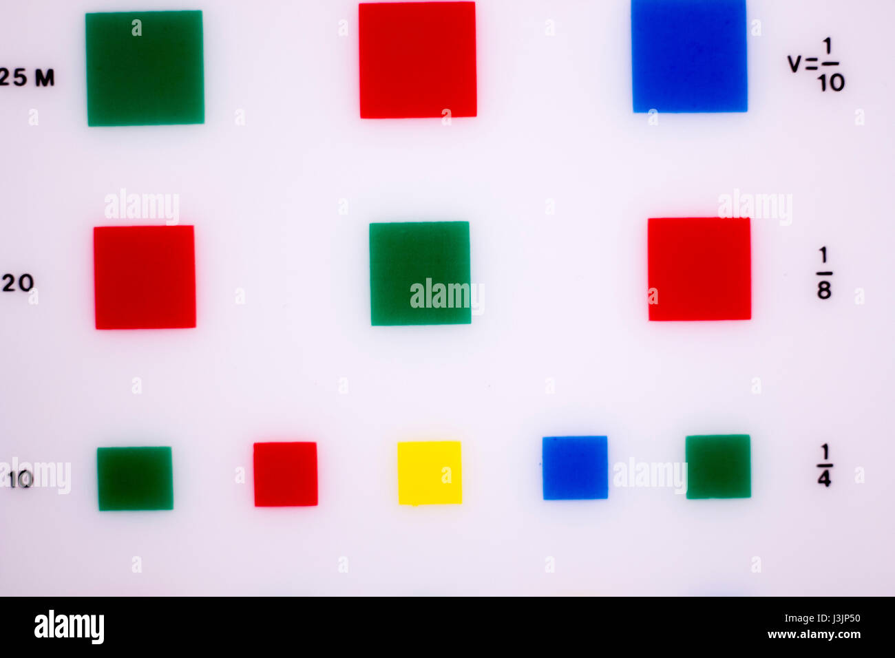 Opticians ophthalmology and optometry eye test chart to test sight and ...