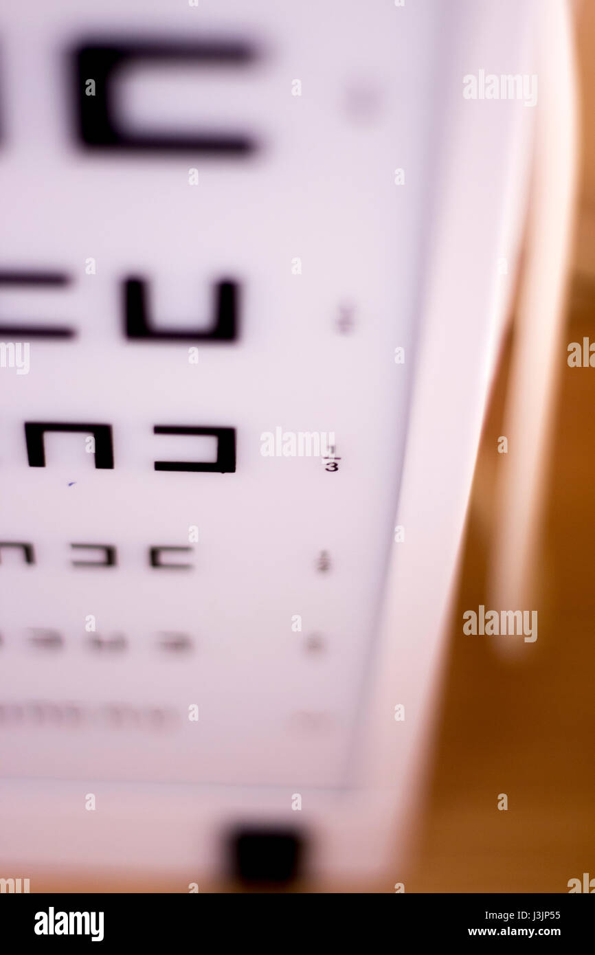 Opticians ophthalmology and optometry eye test chart to test sight and ...