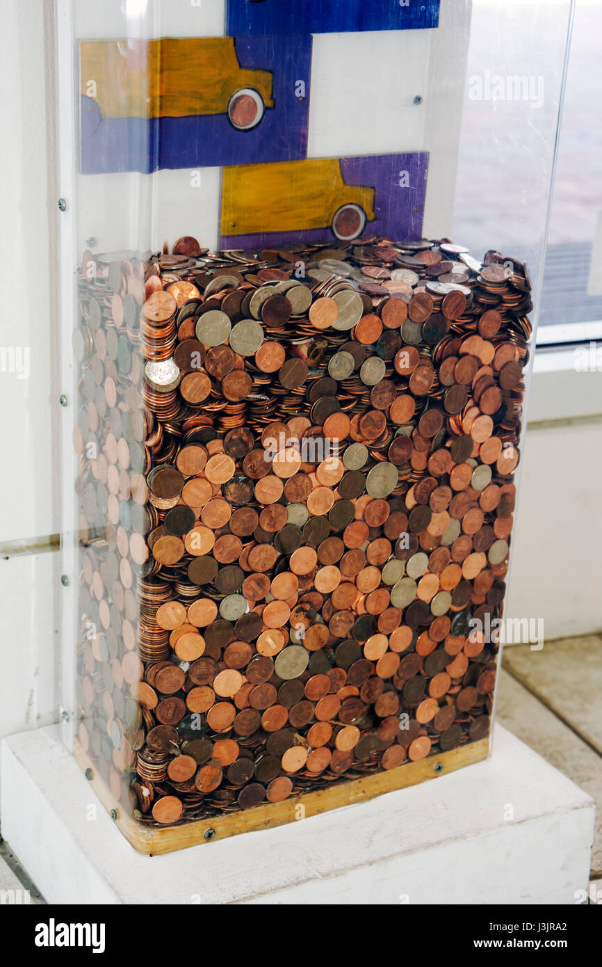 Miami Florida,University of Miami,Lowe Art Museum,donations box,pennies ...