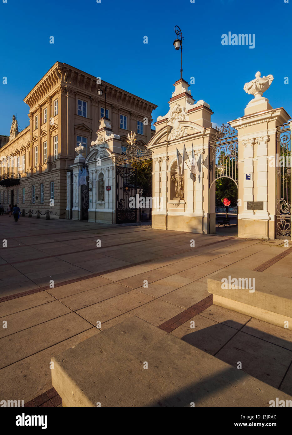 Poland, Masovian Voivodeship, Warsaw, Krakowskie Przedmiescie Street ...