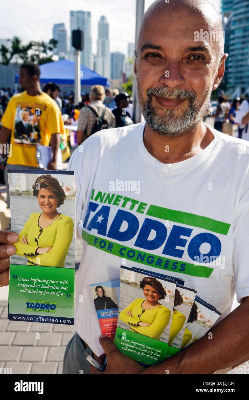Miami Florida,Biscayne Boulevard,political campaign,campaigning ...