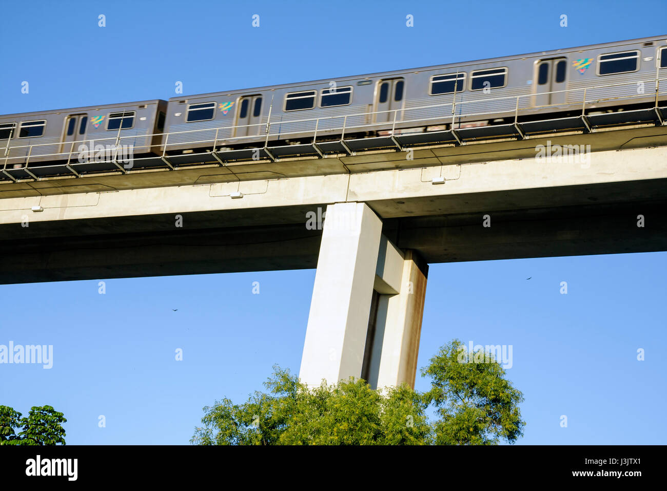 Miami Florida,Metrorail,elevated track,train system,public ...