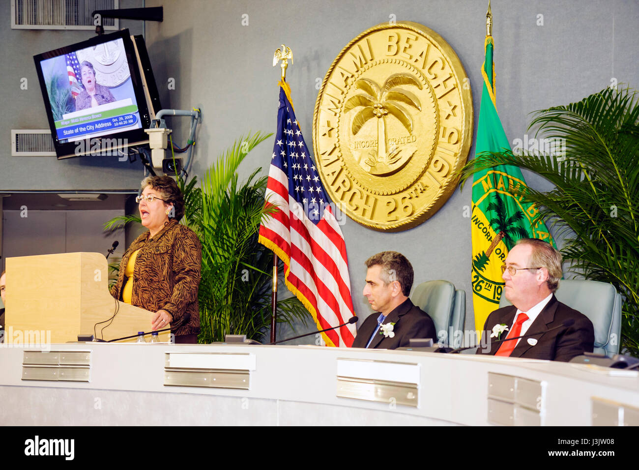 Miami Beach Florida,City Hall,building,State of the City Address ...