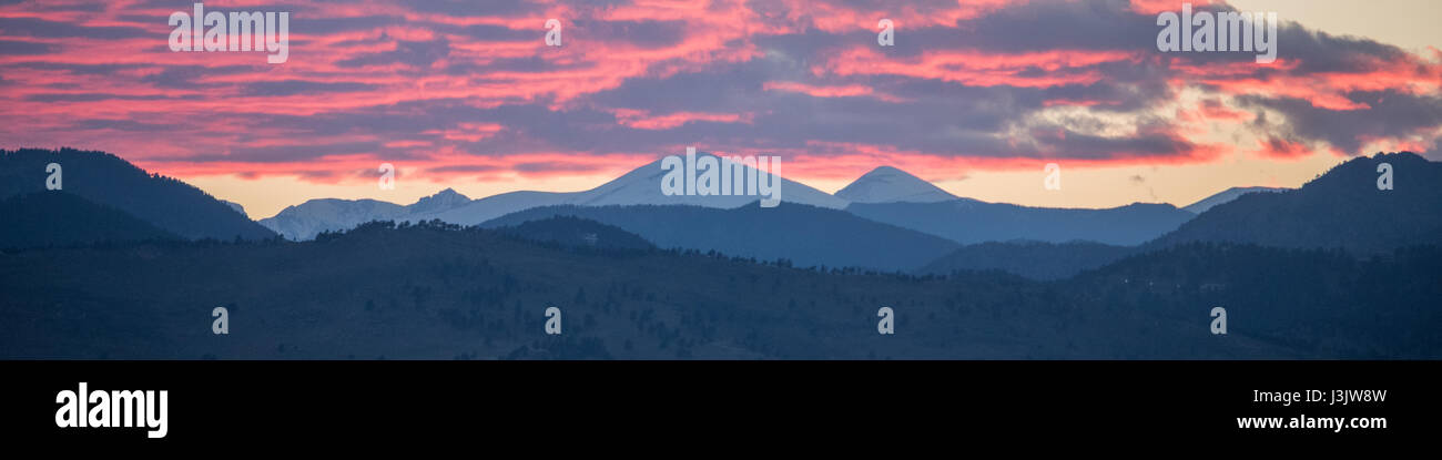 Beautiful Sunset over the Front Range Rockies Stock Photo - Alamy