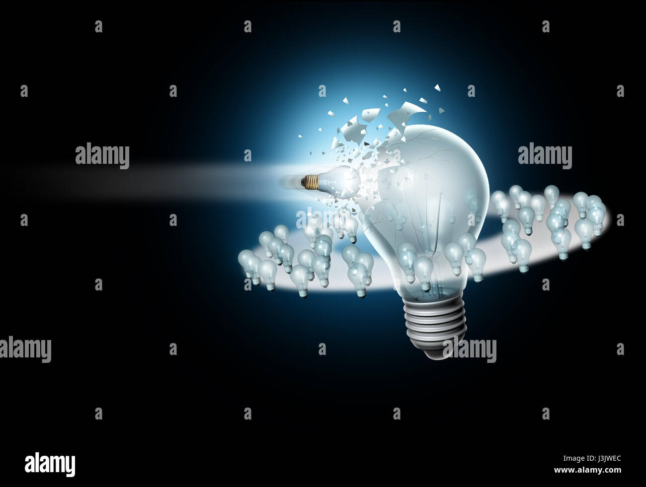 Game changer and market disruptor concept as a small individual light ...