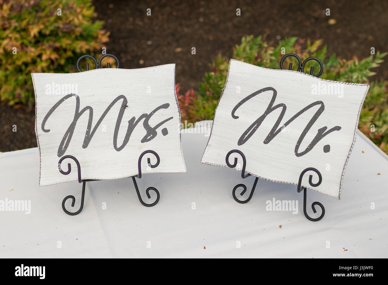 Wedding Reception Sign Decor Stock Photo - Alamy