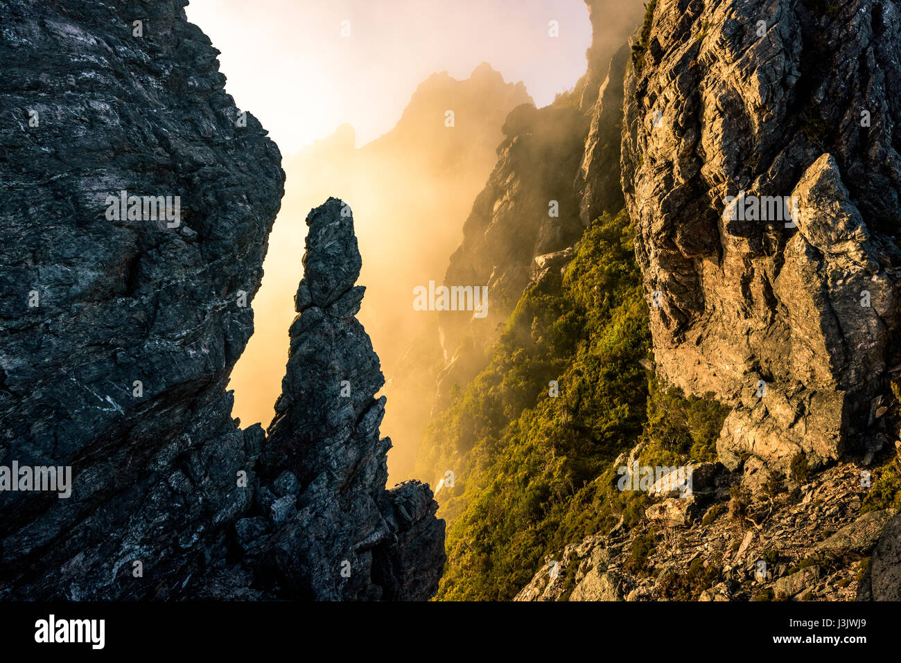 Mount Hayes in Western Arthur's Range, Southwest Tasmania Stock Photo ...