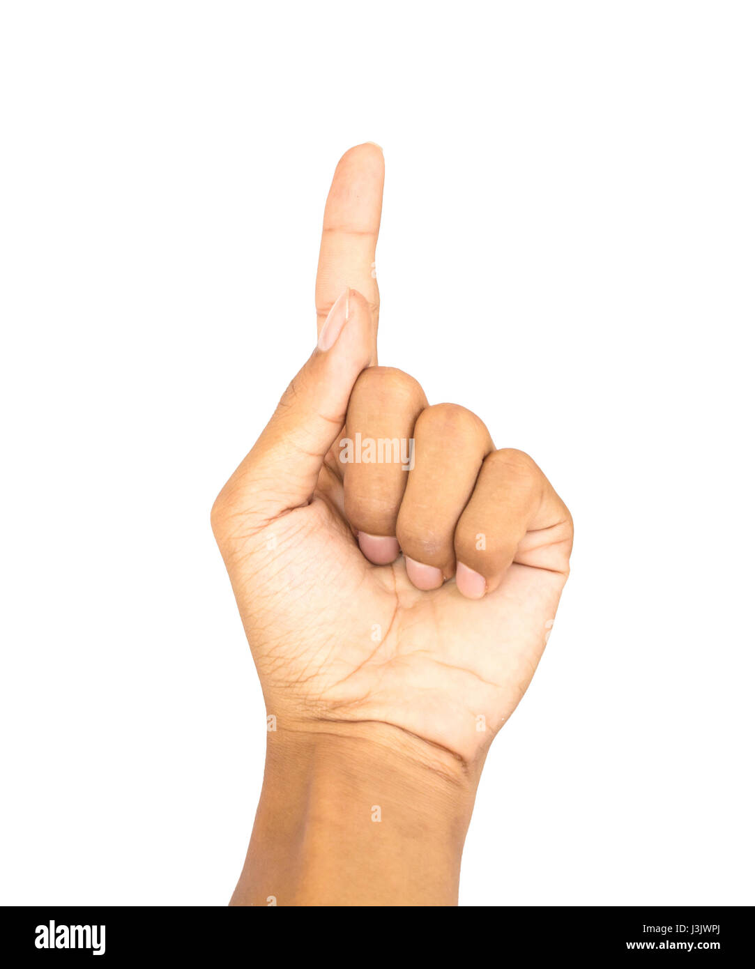 number one finger hand symbol Stock Photo - Alamy