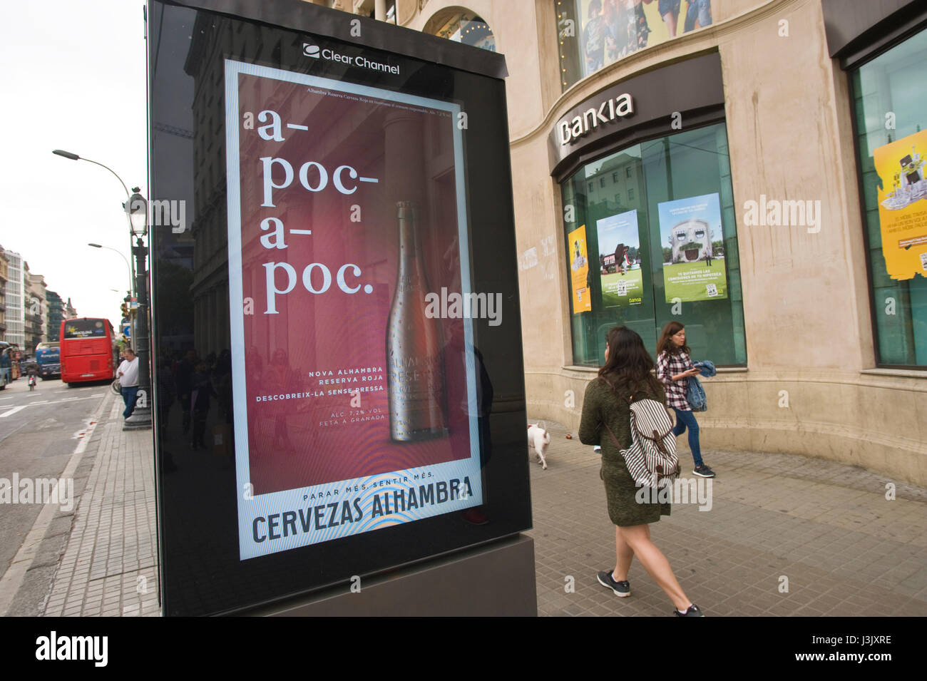 Clear Channel street billboard for Cervezas Alhambra wine in Barcelona ...