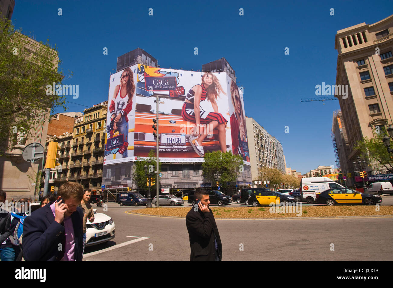 Giant billboard for Tommy Hilfiger in Barcelona Spain ES EU Stock Photo ...