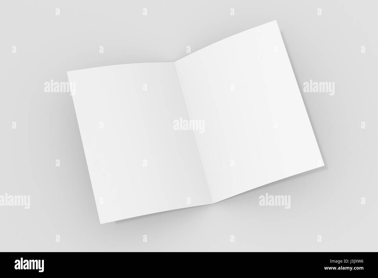 Blank brochure magazine mock up isolated on soft gray background.3d ...