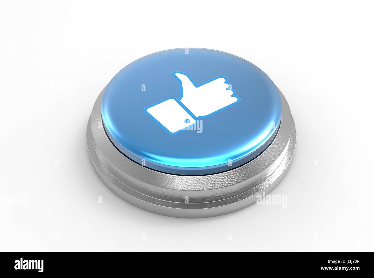 Like button isolated on white background. 3D illustrating Stock Photo ...