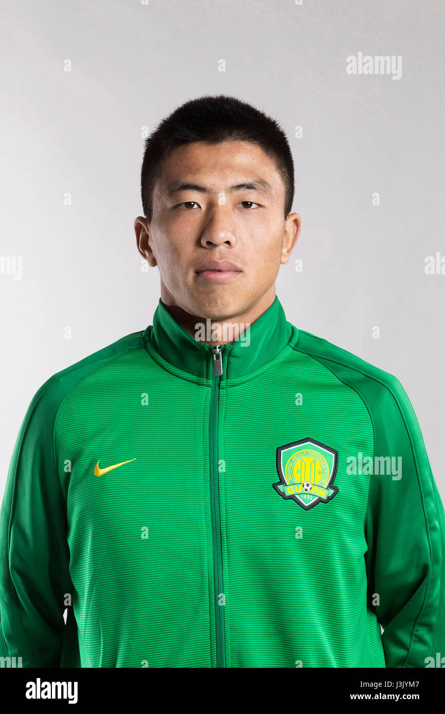 Portrait of Chinese soccer player Guo Quanbo of Beijing Sinobo Guoan F ...