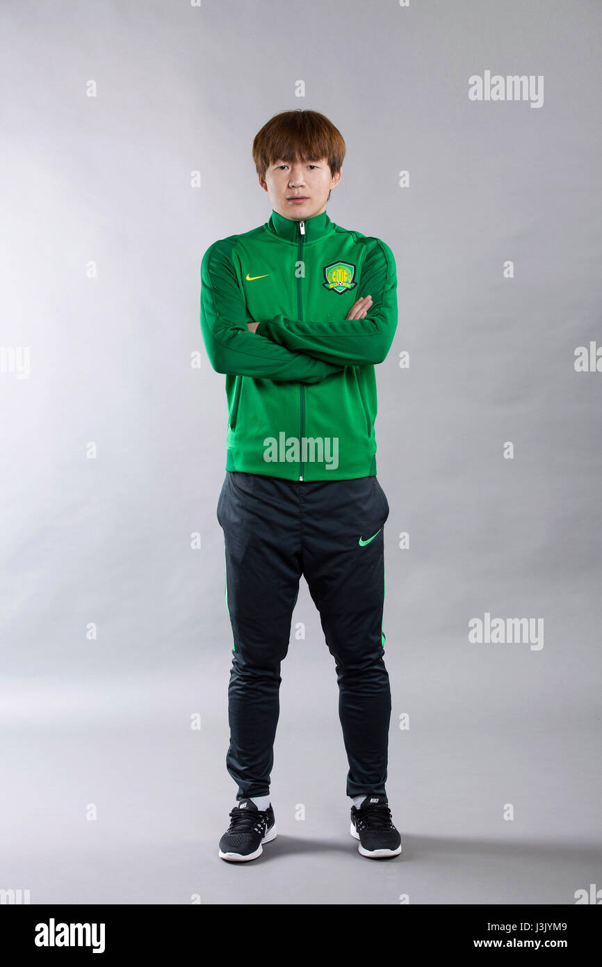 Portrait of Chinese soccer player Piao Cheng of Beijing Sinobo Guoan F ...