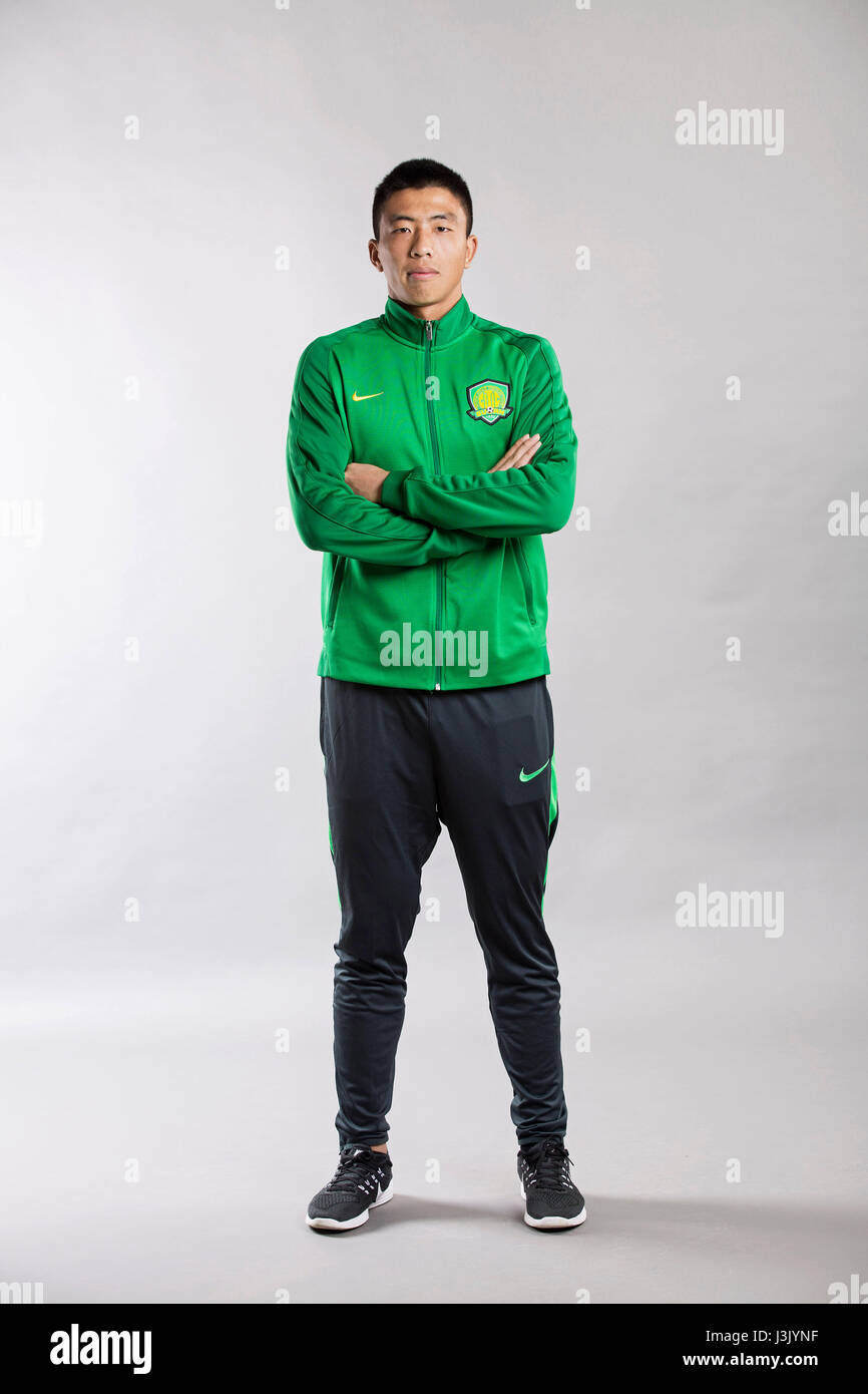Portrait of Chinese soccer player Guo Quanbo of Beijing Sinobo Guoan F ...