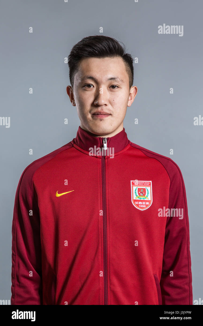 Portrait of Chinese soccer player Liu Yu of Changchun Yatai F.C. for ...