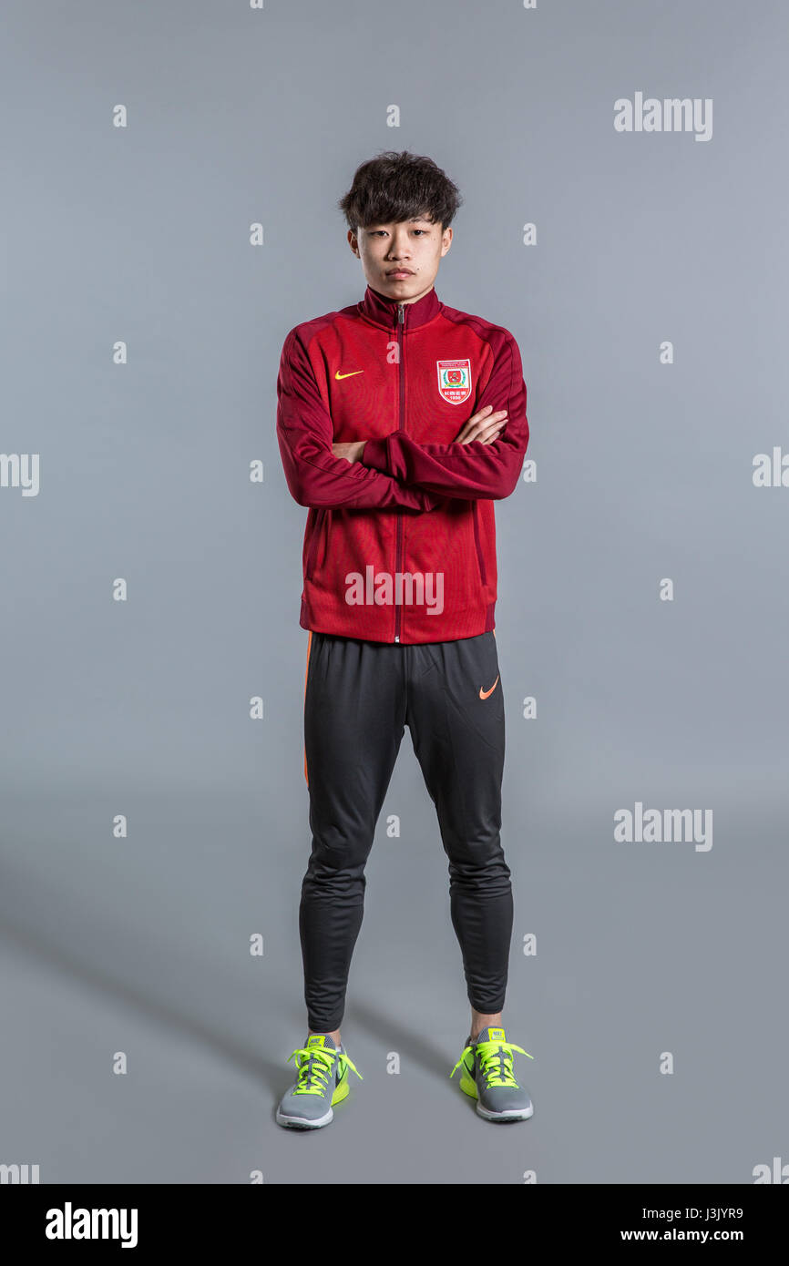 Portrait of Chinese soccer player Zuo Yiteng of Changchun Yatai F.C ...