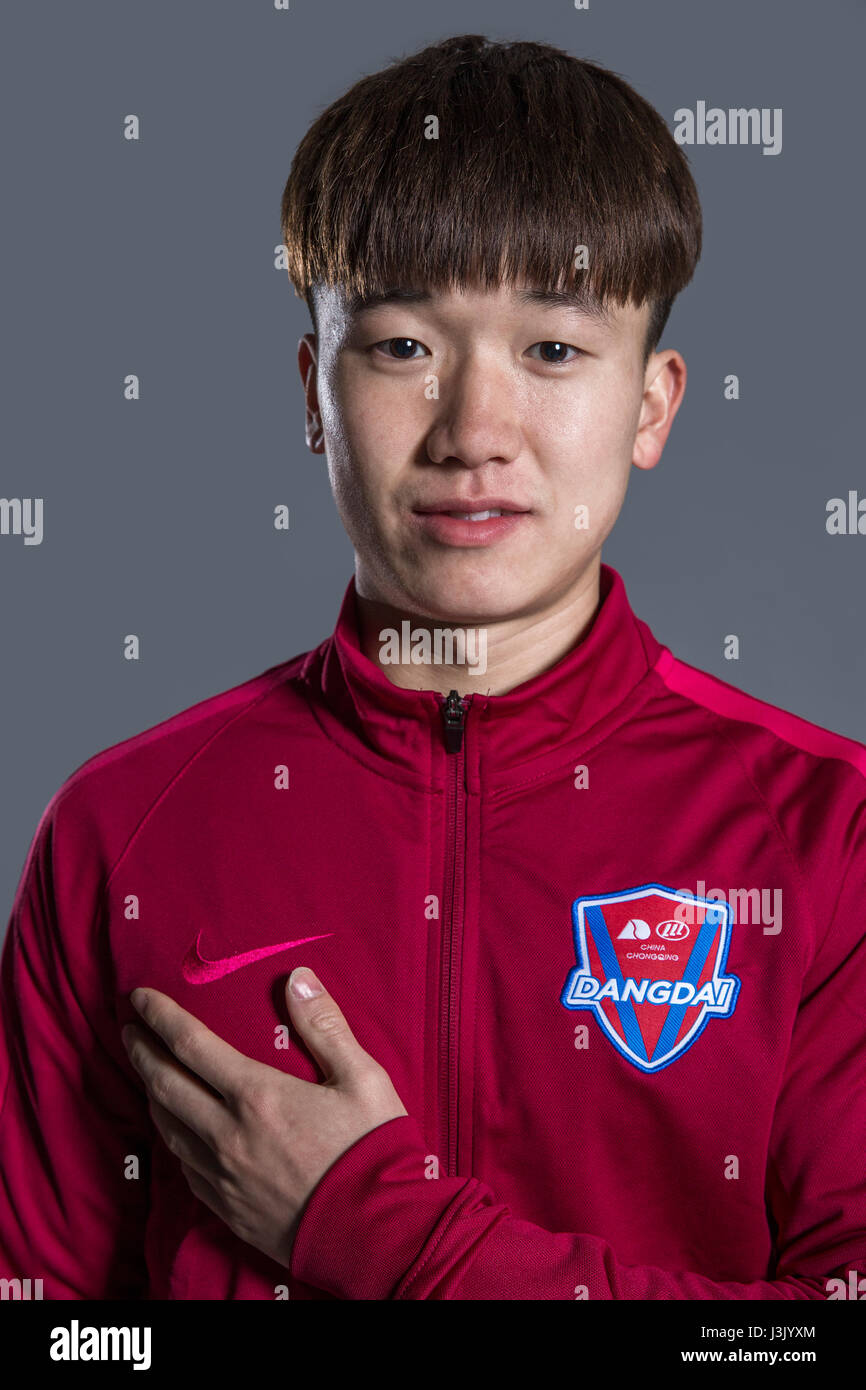 Portrait of Chinese soccer player Nan Song of Chongqing Dangdai Lifan F ...