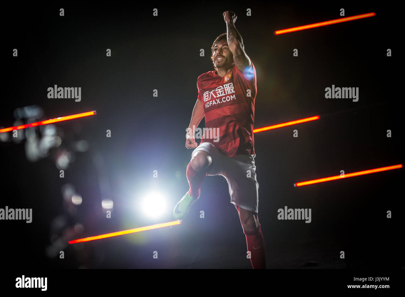 Portrait of Brazilian soccer player Ricardo Goulart of Guangzhou ...