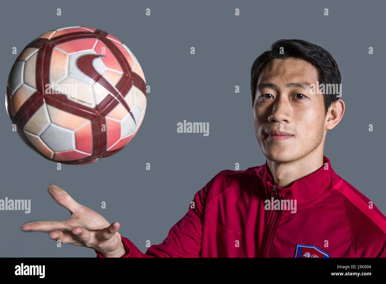 Portrait of Chinese soccer player Chen Anqi of Chongqing Dangdai Lifan ...