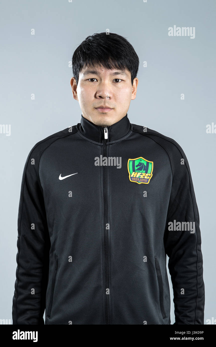 Portrait of Chinese soccer player Jiang Liang of Guizhou Hengfeng ...