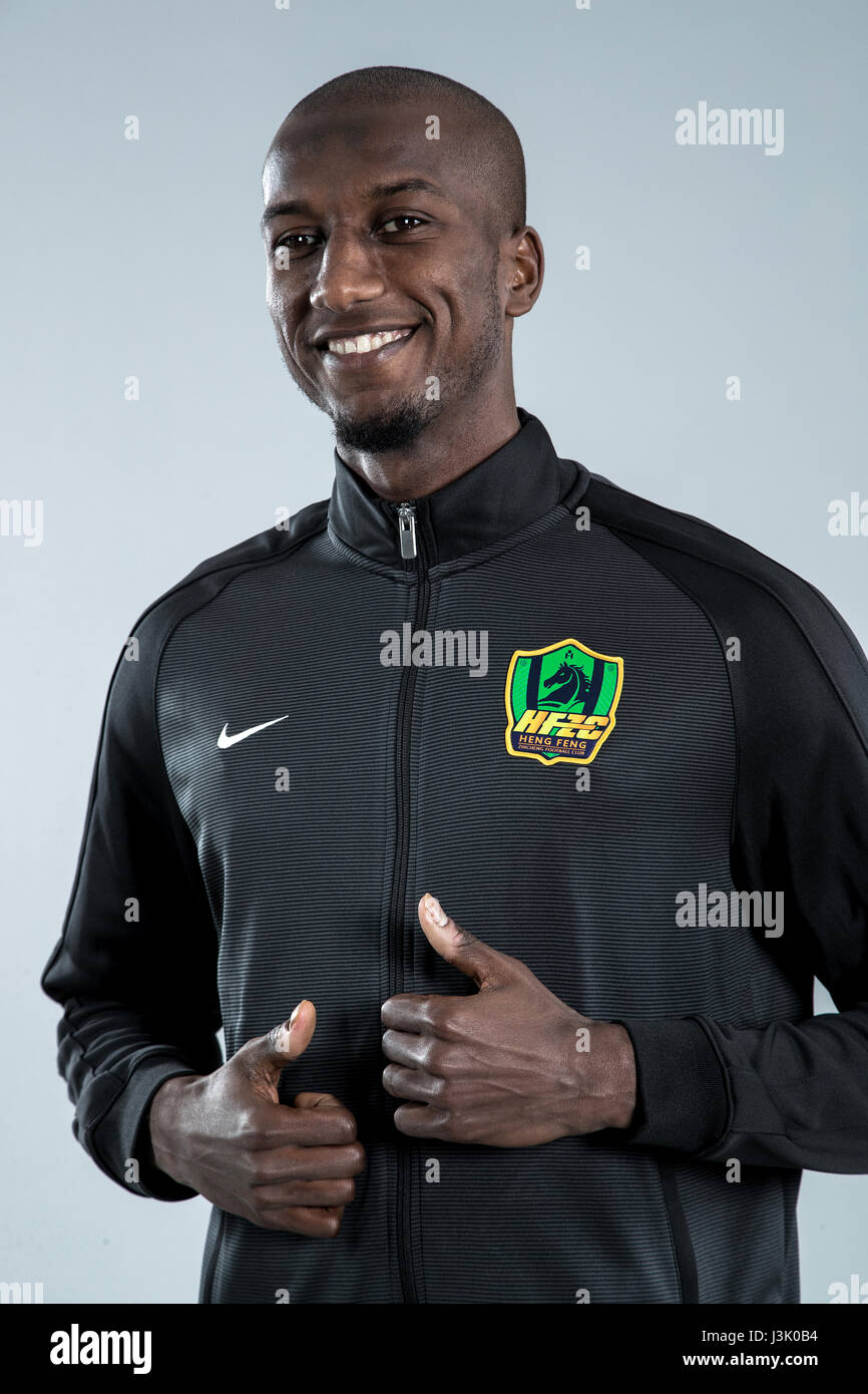 Portrait of Egyptian soccer player Ali Ghazal of Guizhou Hengfeng ...