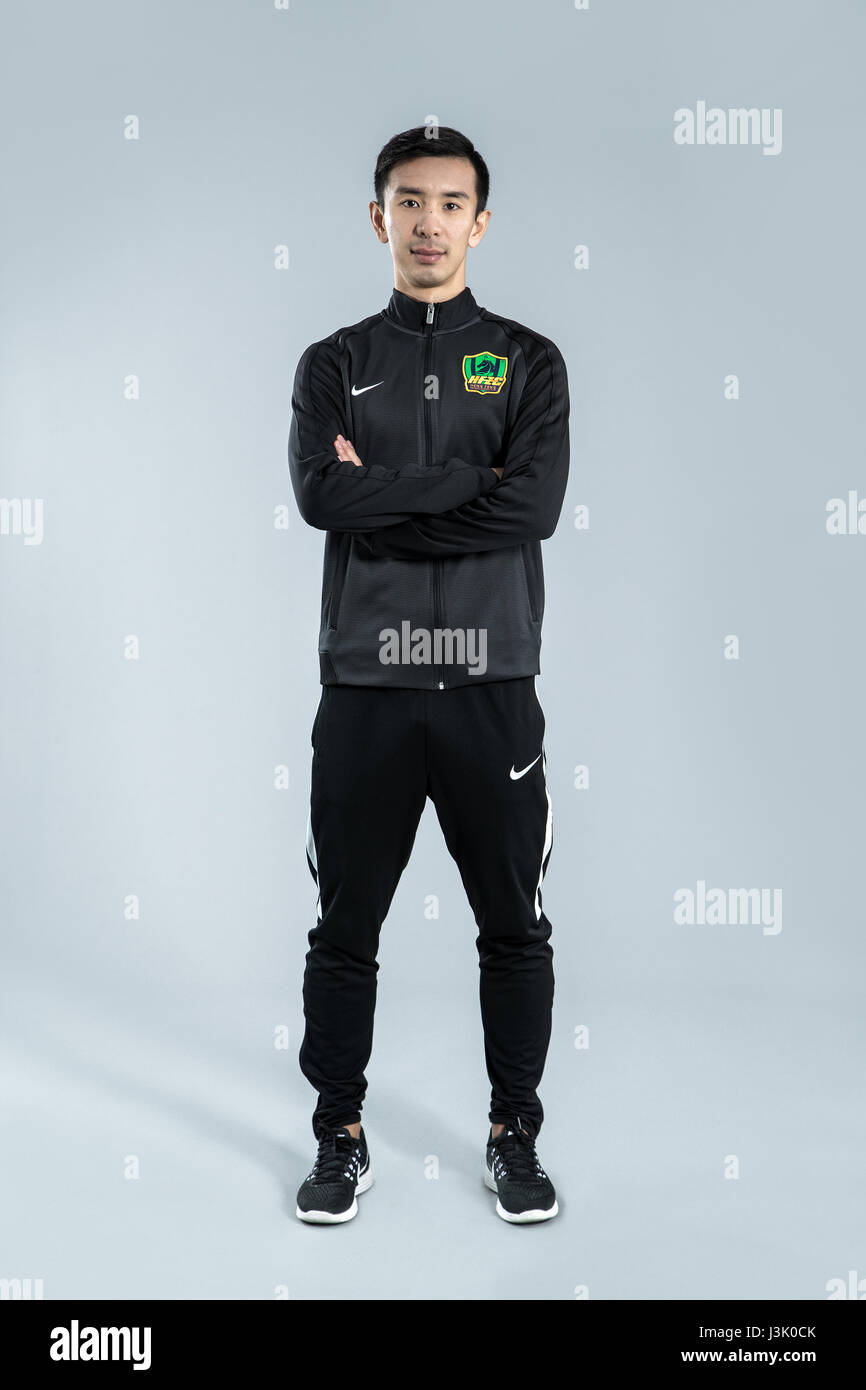 Portrait of Chinese soccer player Zhang Mengqi of Guizhou Hengfeng Zhicheng F.C. for the 2017 ...